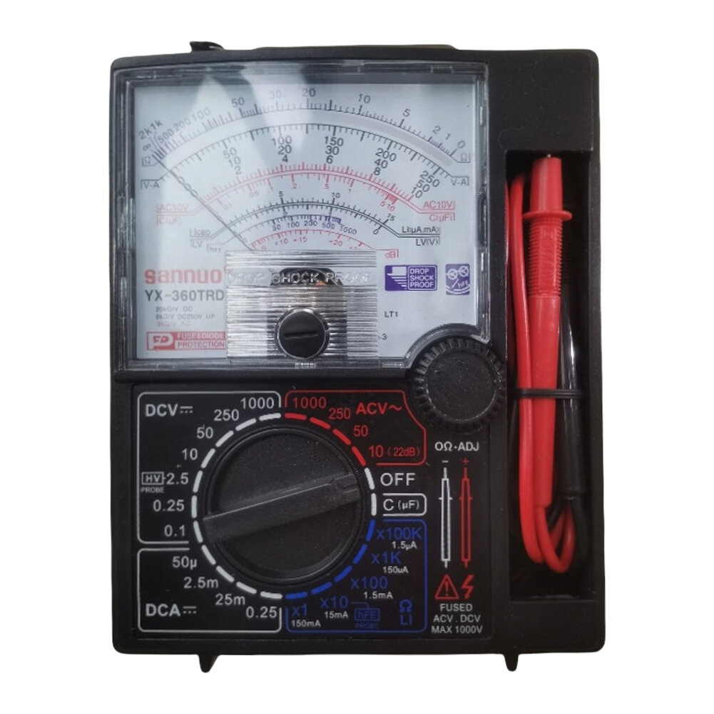 Analog Multimeter Tester DC 1000V Pointer Mechanical Analog Multimeter ...