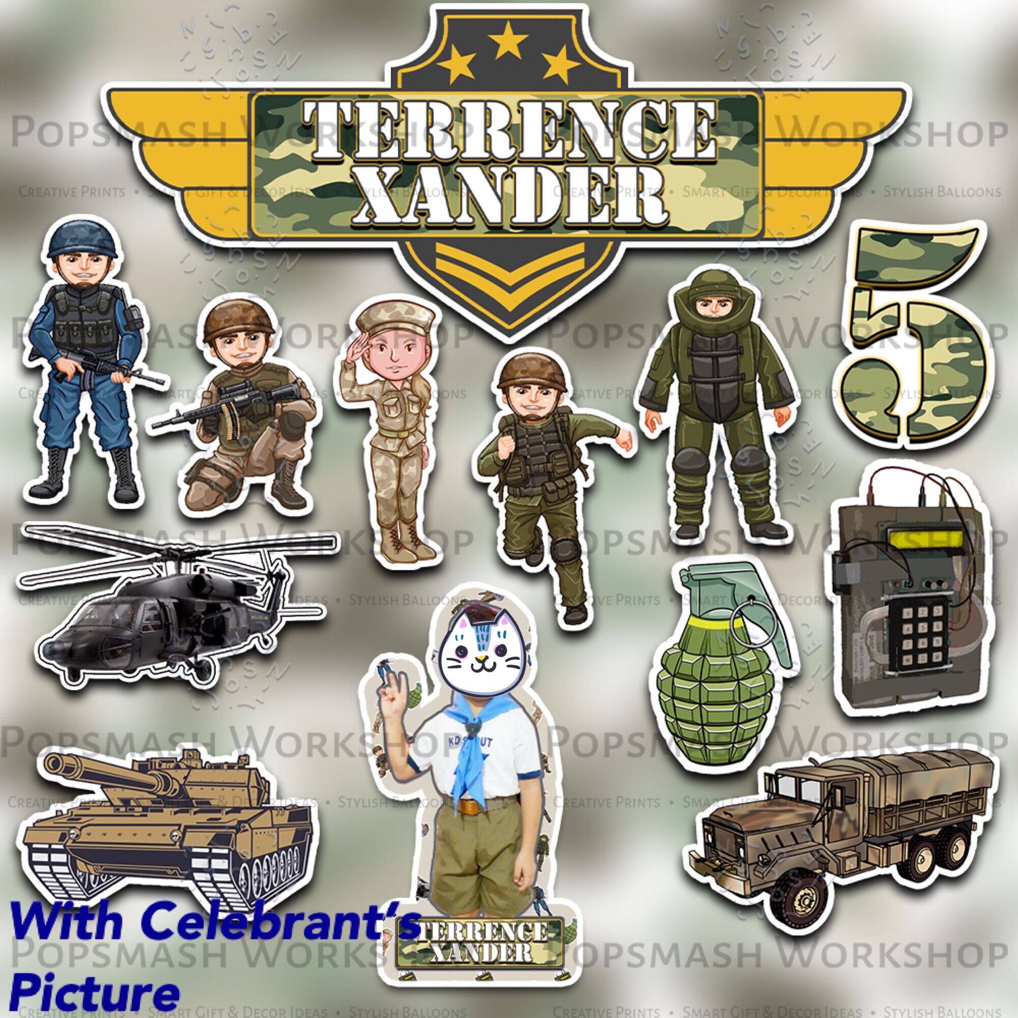 Army Navy Marines Soldiers Cake Topper Set | Lazada PH