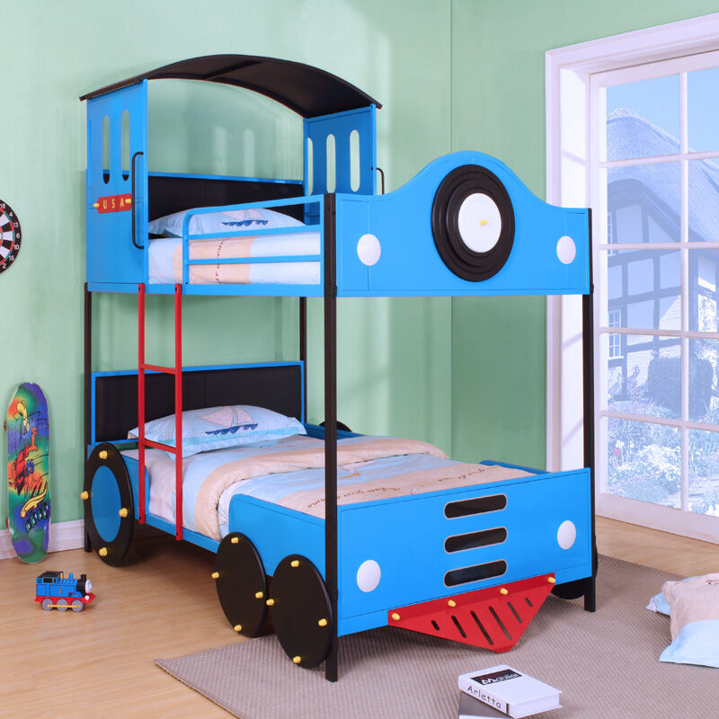 Children's Upper and Lower Bunk Bed Thomas Train Shape Double-Layer ...