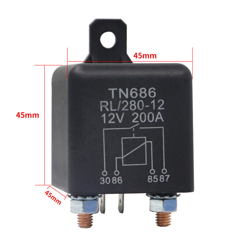 High Current Relay Starting relay 200A 100A 12V/24V Power Automotive ...