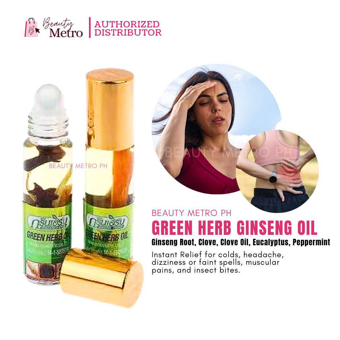Original Green Herb Oil Ginseng Root Aroma Oil Roll On (Thailand ...