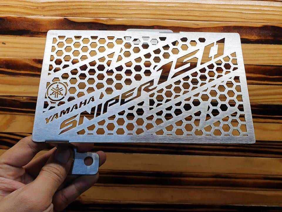 STAINLESS RADIATOR COVER SNIPER 150/SNIPER 155/RAIDER 150 FI/CLICK 125/ ...