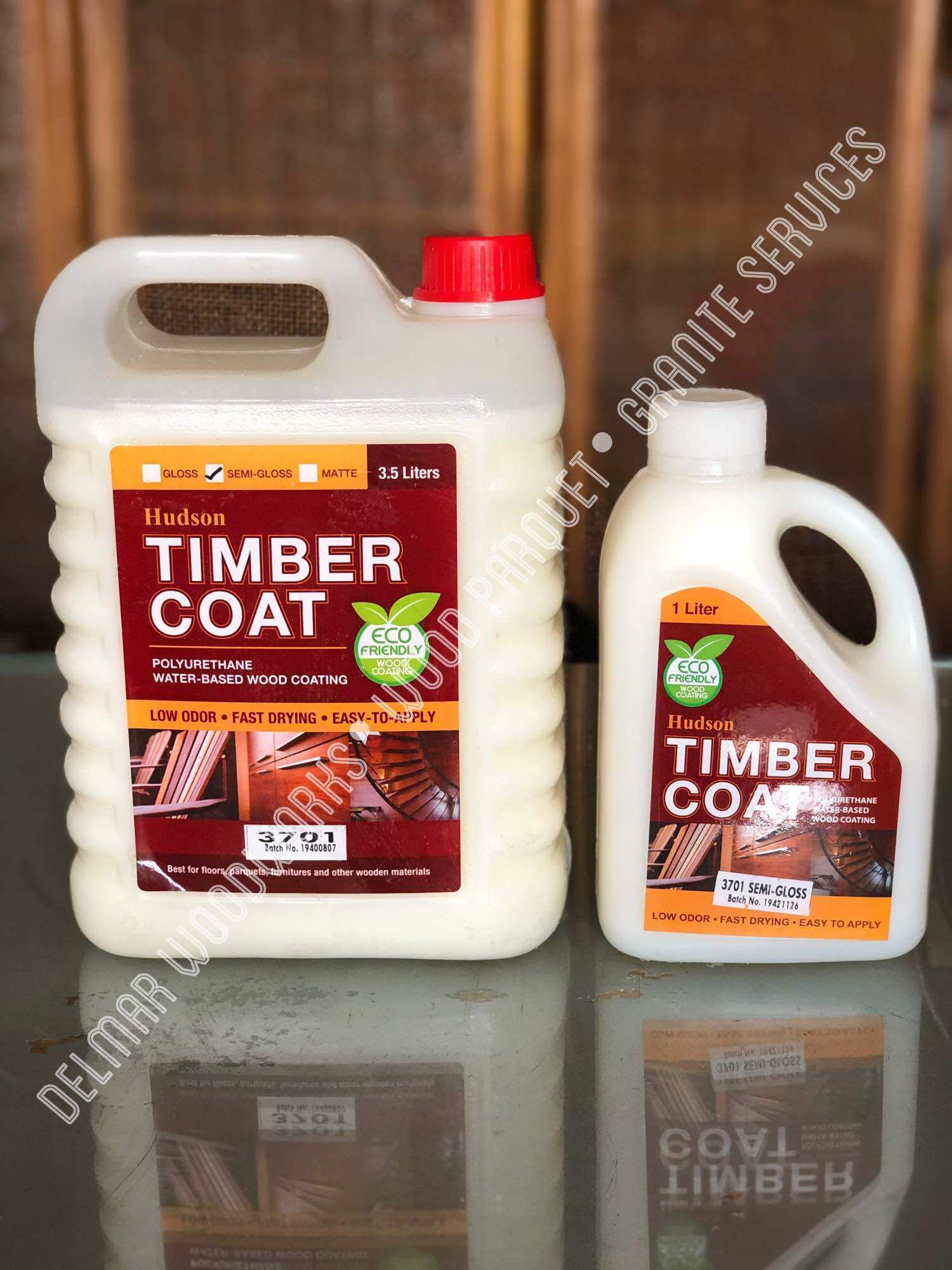 Hudson Timber Coat Polyurethane Water Based Wood Coating 3.5L and 1L ...