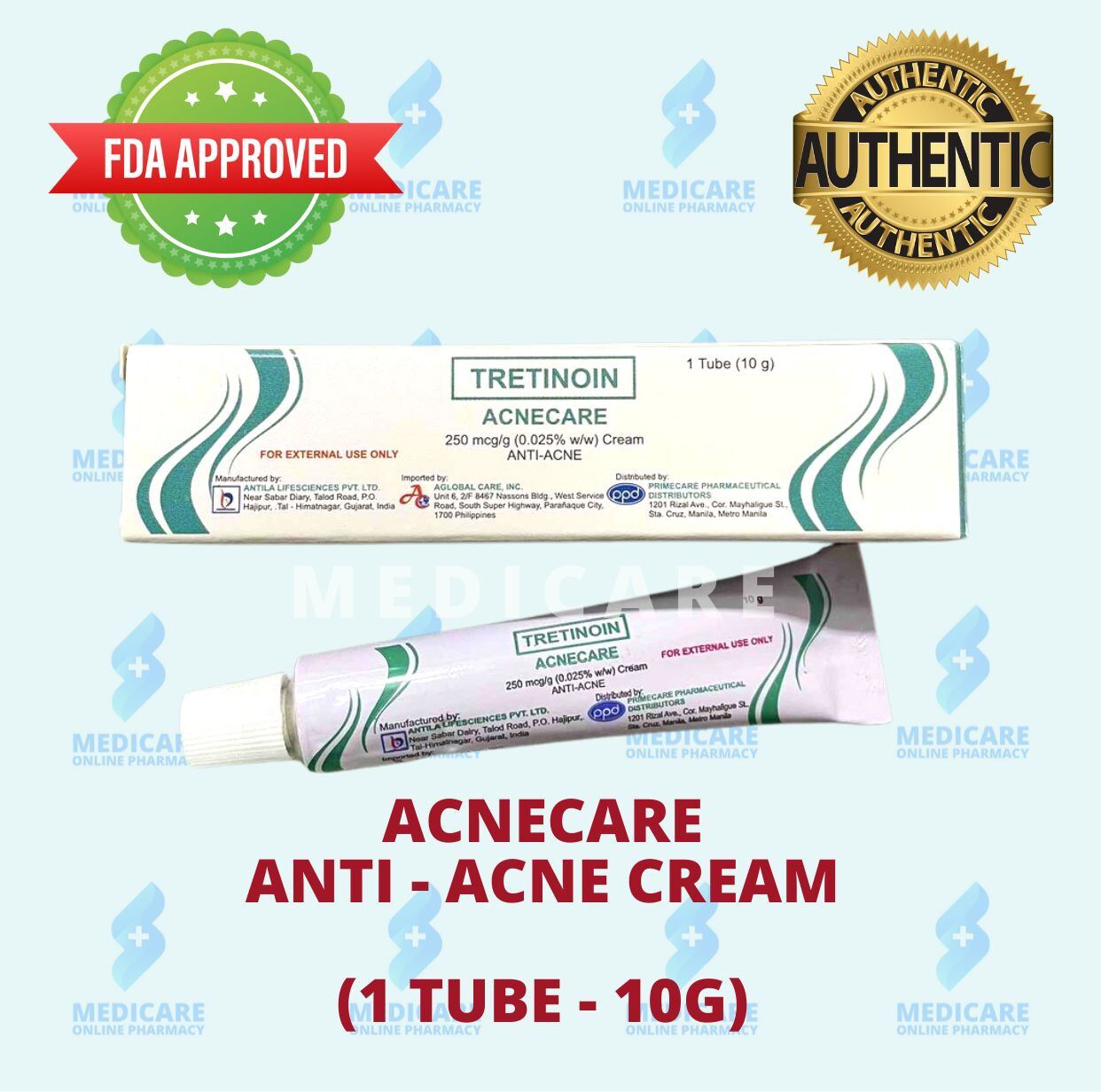 ACNECARE - TRETINOIN 10g Cream for Pimples and Acne | Lazada PH