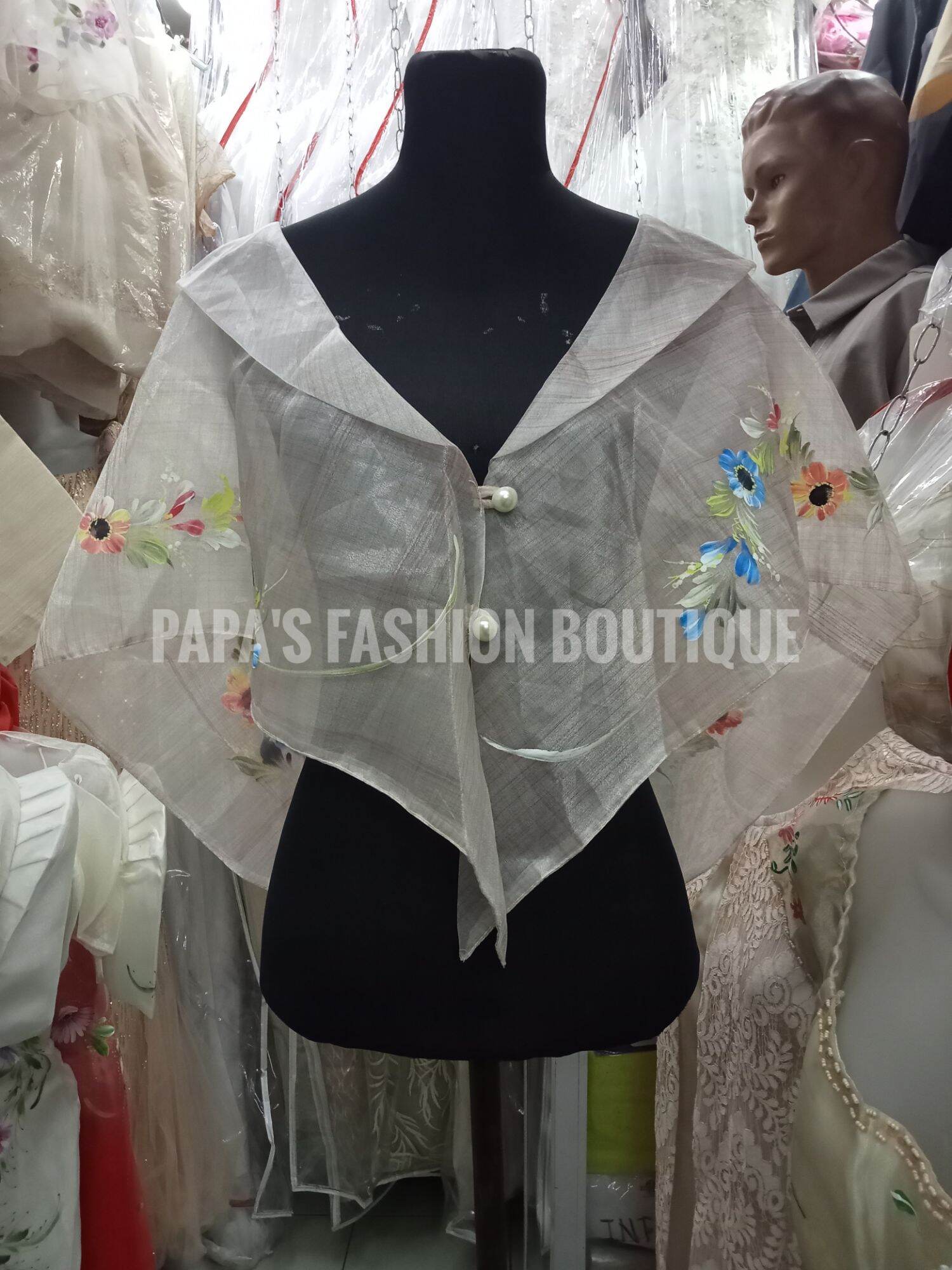 Filipiniana Alampay with Buttons | Painting Alampay for Women | Lazada PH