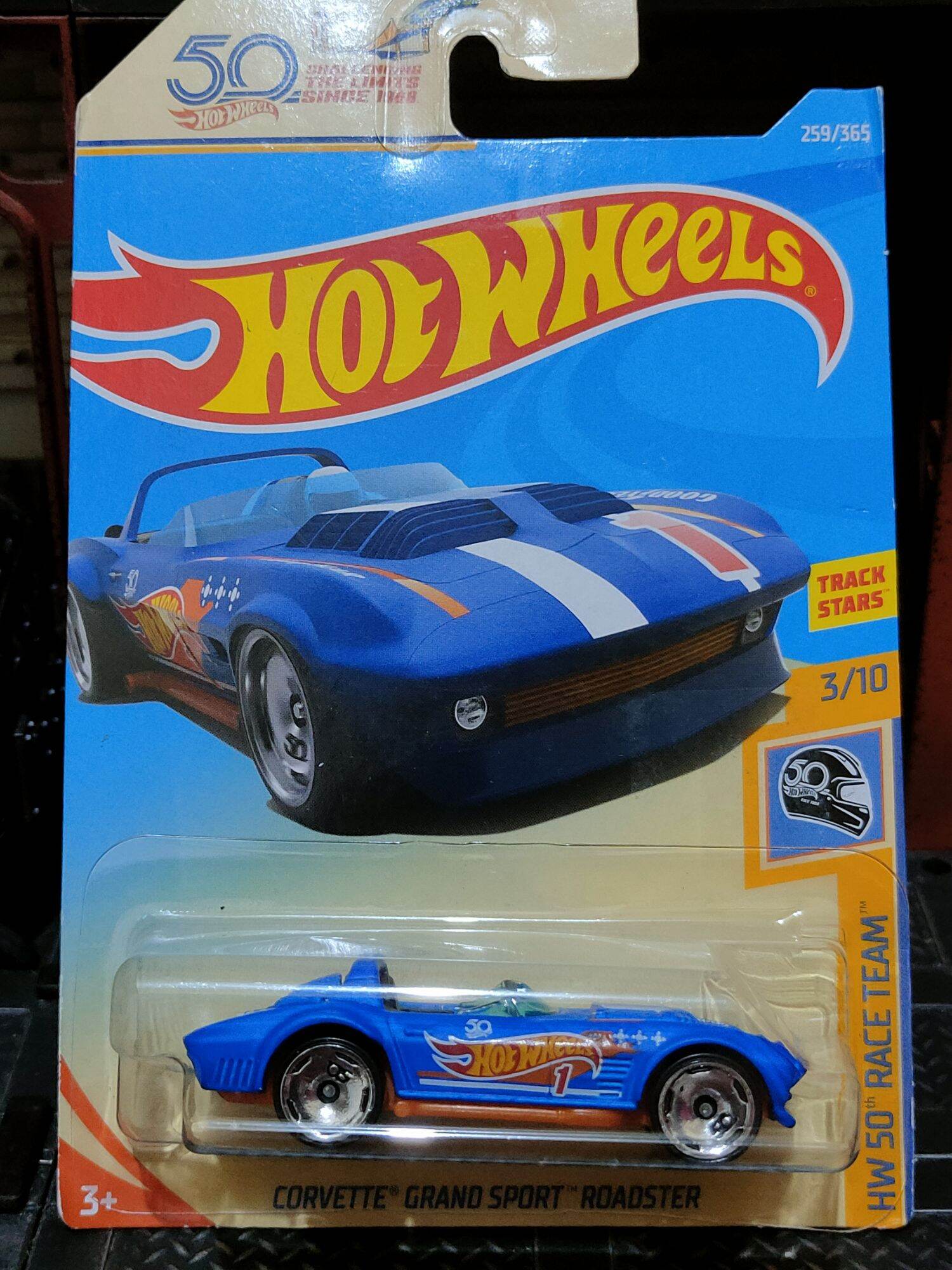 Hot Wheels Corvette Grand Sport Roadster 50th Race Team 1 64 Scale