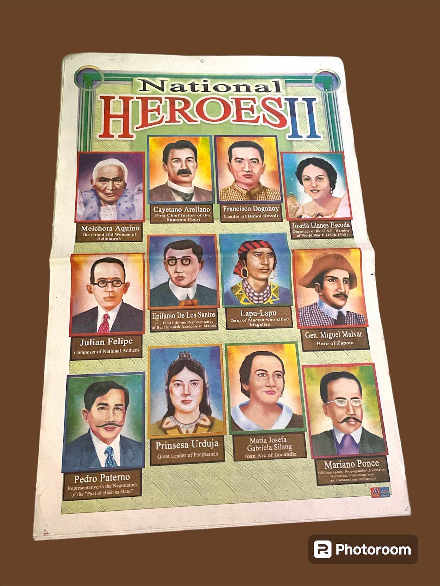 Chart of National Heroes in the Philippines | Lazada PH