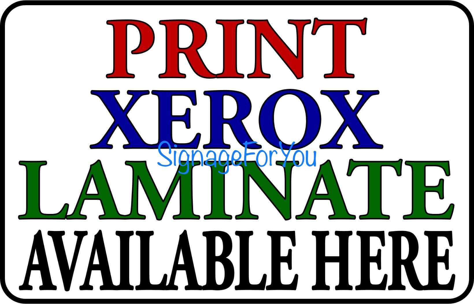 PRINT XEROX LAMINATE AVAILABLE HERE PVC Signage 7.8x11 inches | Lazada PH