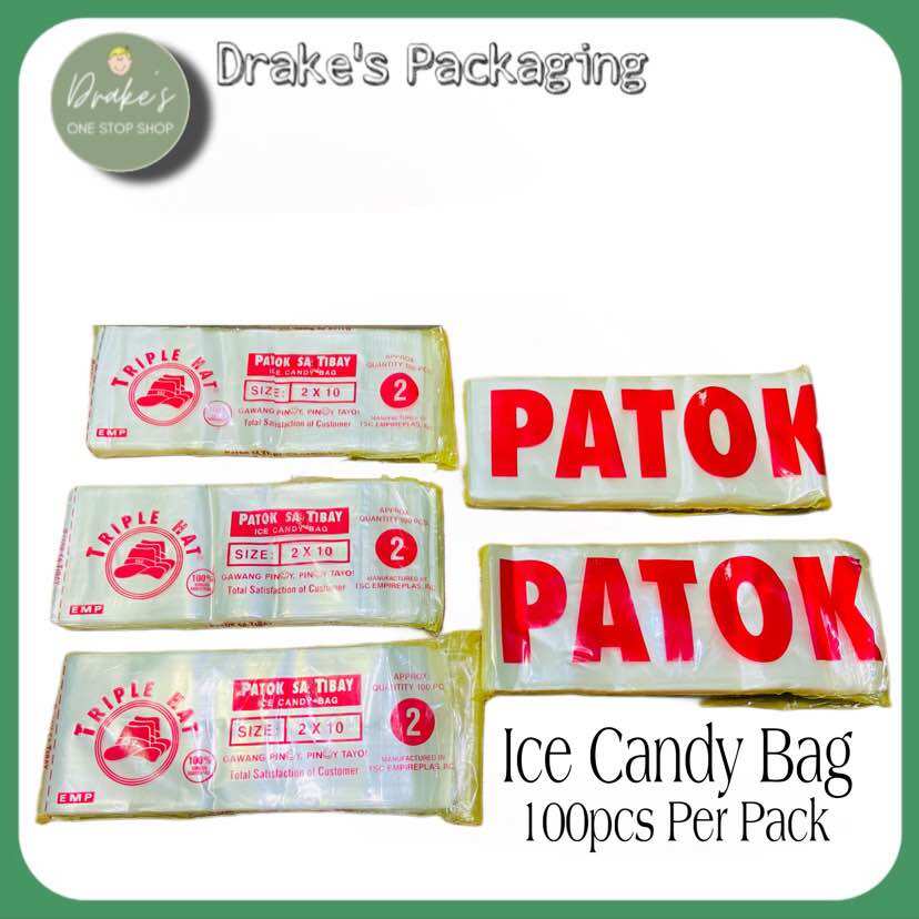 100 Pieces 2X10 Ice Candy bag | Sugar Bag | oil Bag By Drakespackaging ...