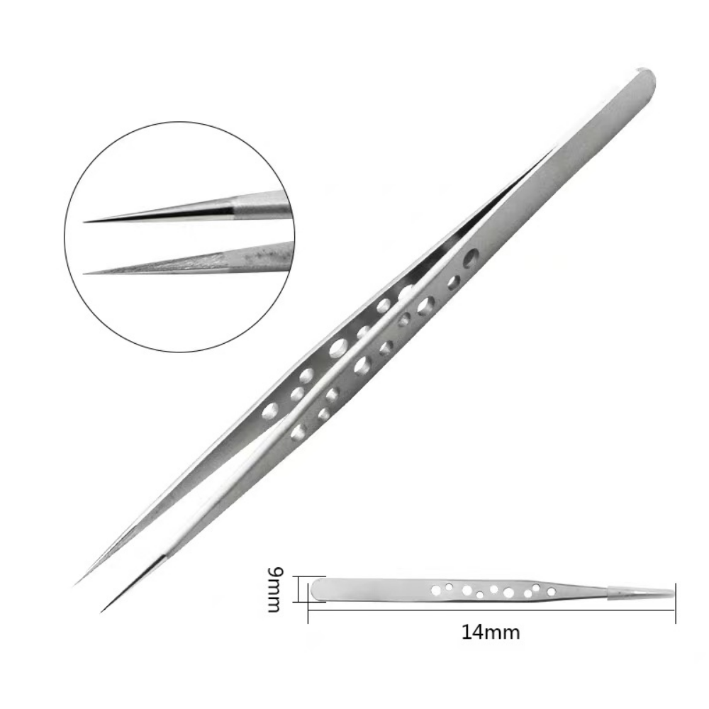 Electronics Tweezers Anti-static Curved Straight Tip Precision ...
