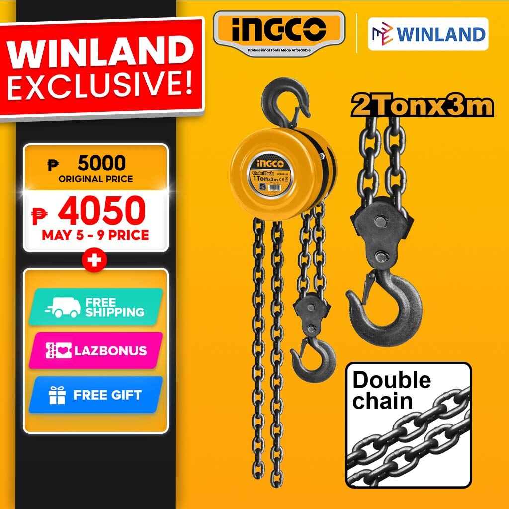 Ingco by Winland 2 Tons Chain Block HCBK0102 ING-HT | Lazada PH