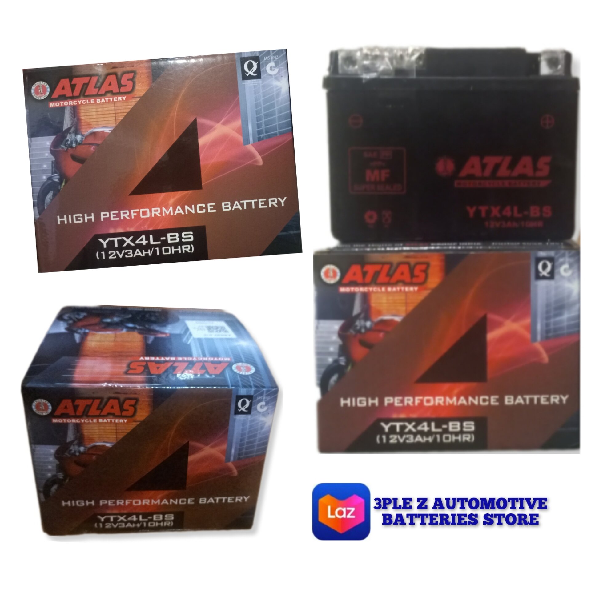 ATLAS BATTERY YTX4L - BS (12V4AH/10HR) | Lazada PH