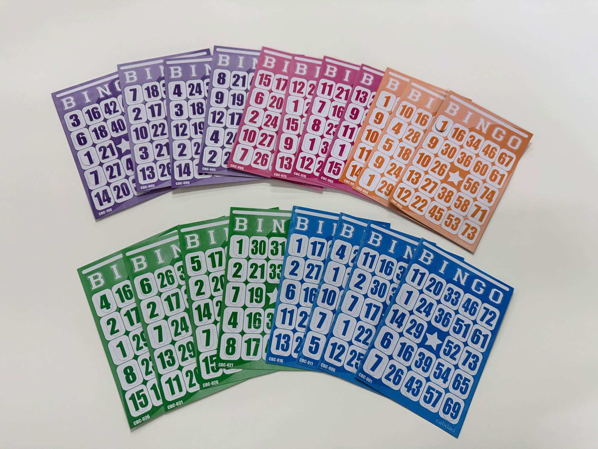 Bingo Cards With Flip Sold by 100’s & 50’s per pack Series 100 to 800 ...