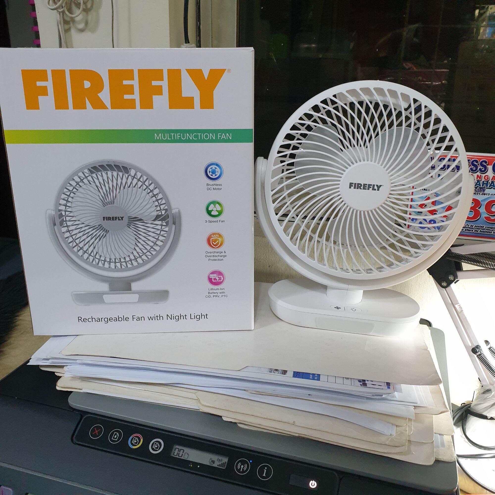 FIREFLY RECHARGEABLE fan SOLAR RECHARGEABLE | Lazada PH
