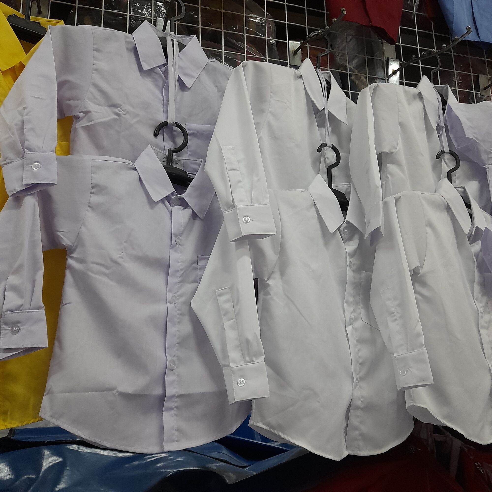 White longsleeve (tetoron )for kids and adult | Lazada PH