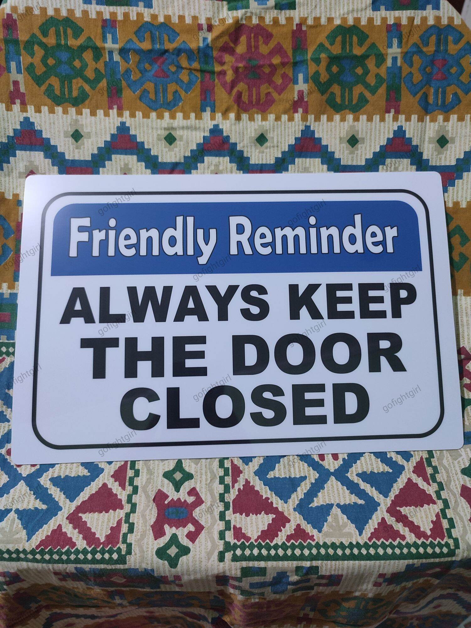 Friendly reminder Keep Door Close PVC A4 size Signage | Lazada PH