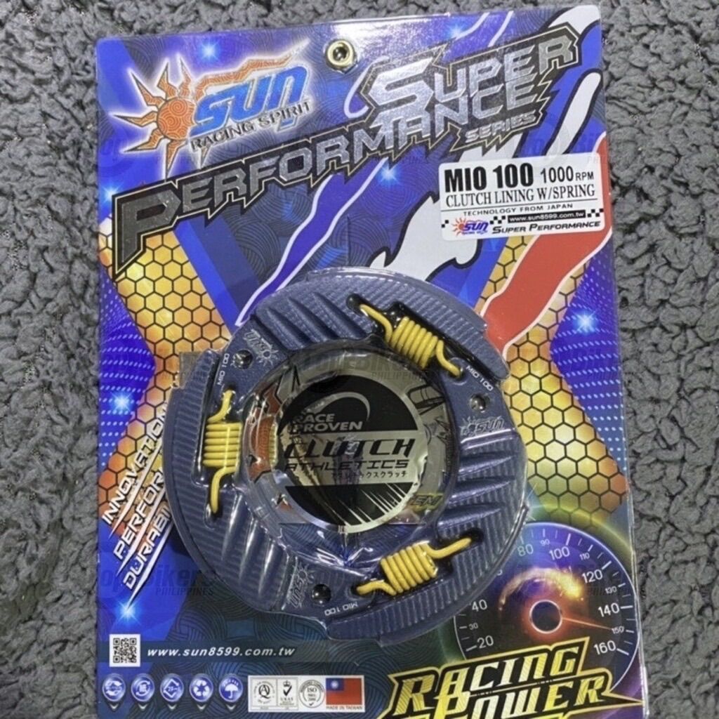 SUN Clutch Lining for Mio Sporty 1000rpm/1200rpm/1500rpm (with spring ...