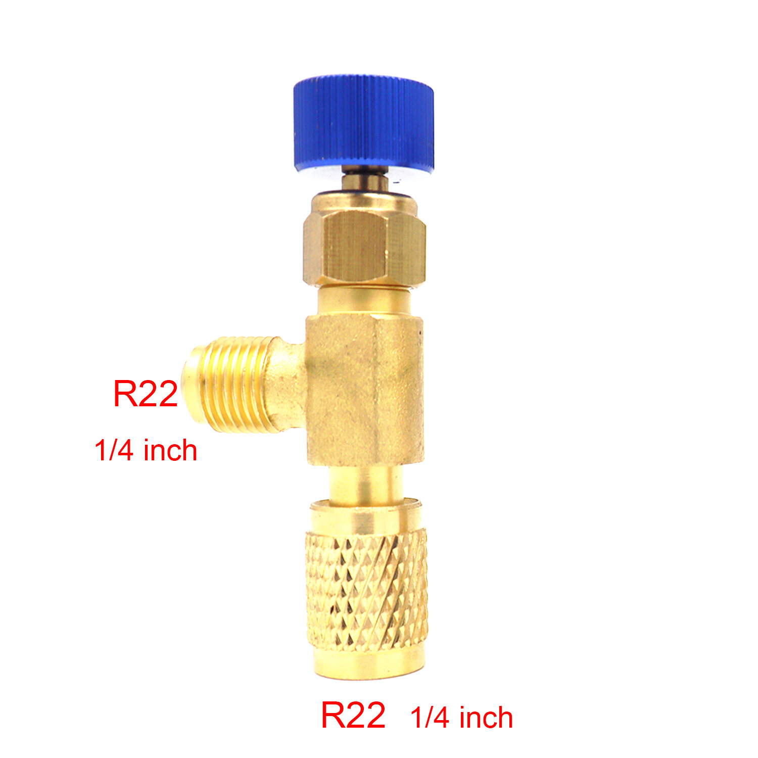 R410A R22 Refrigerant Charging Valve Liquid Safety Adapter Flow Control Ball Valve for R410A R22 ...