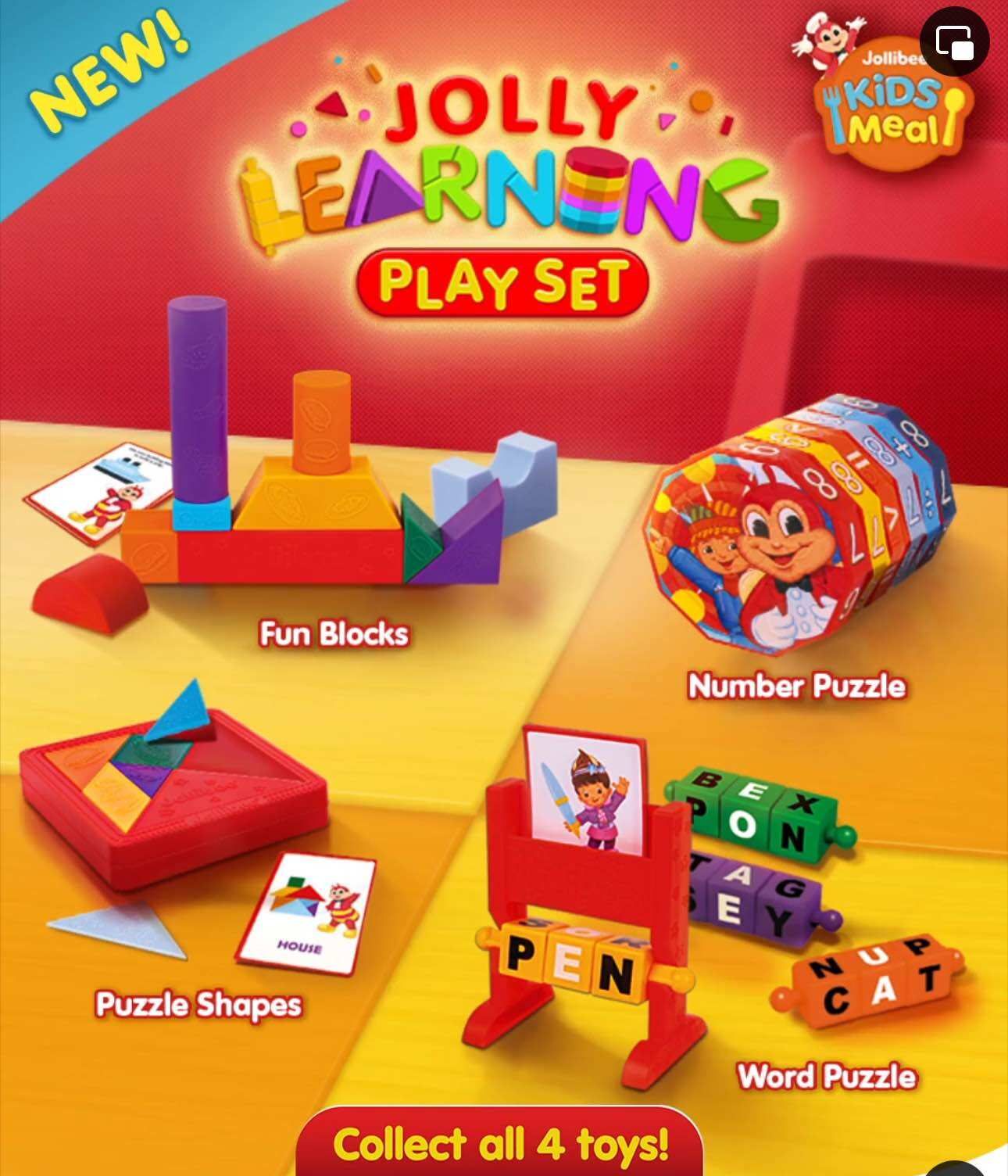 Jollibee Jolly Learning Play Set (kung Complete Set | Lazada PH