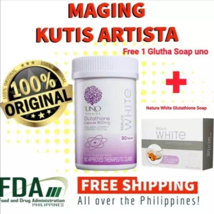UNO GLUTATHIONE CAPSULE 30caps TAKE 1 GLUTATHIONE SOAP ORIGINAL | Lazada PH