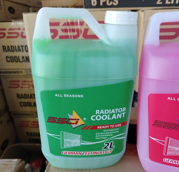 RADIATOR LONG LIFE COOLANT 2 LITERS GREEN & PINK & BLUE SSCI (READY TO ...