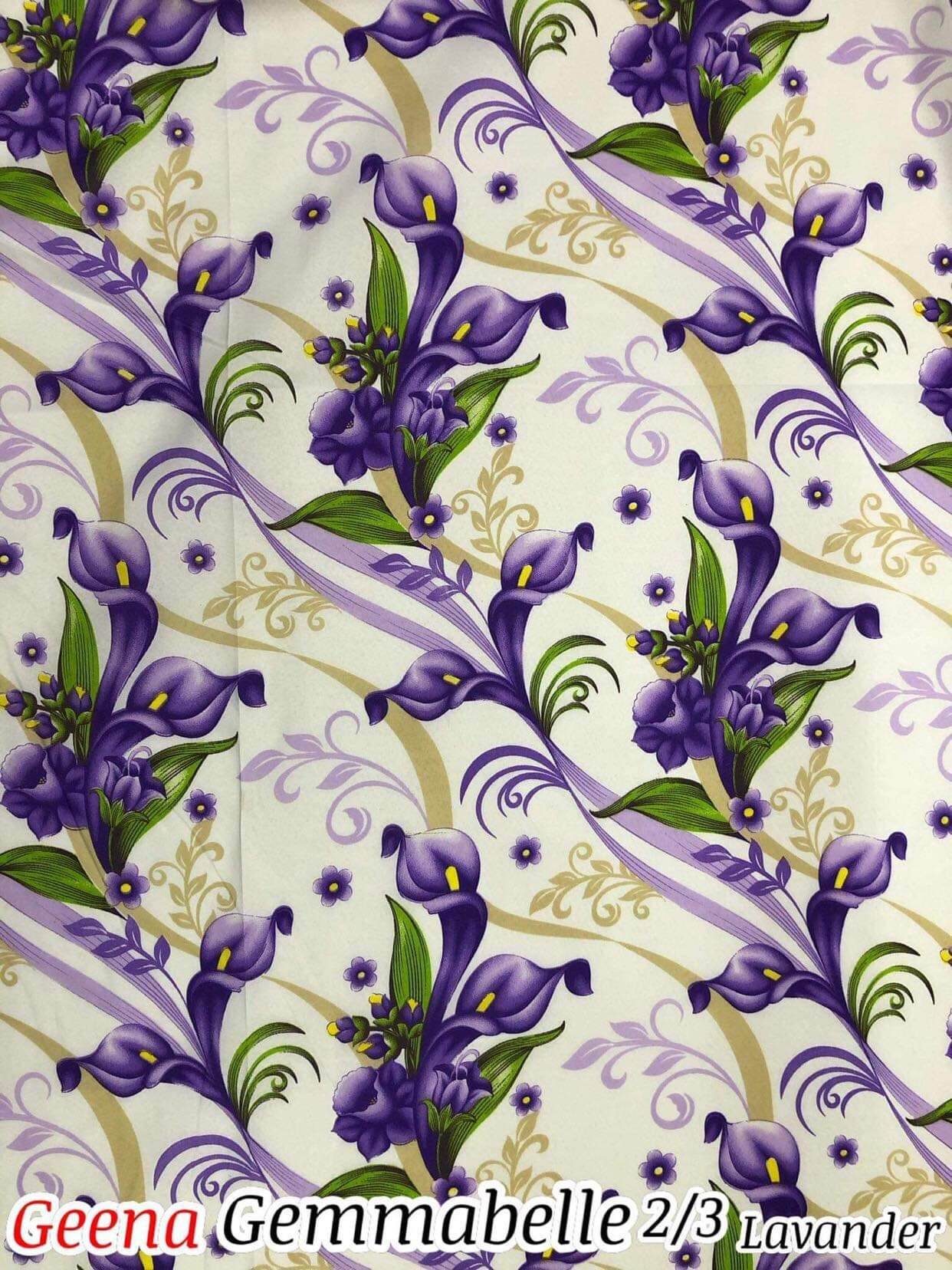 Geena Printed Silk Sold Per Yard : GEMMABELLE DESIGN ( 60 INCHES WIDTH ...