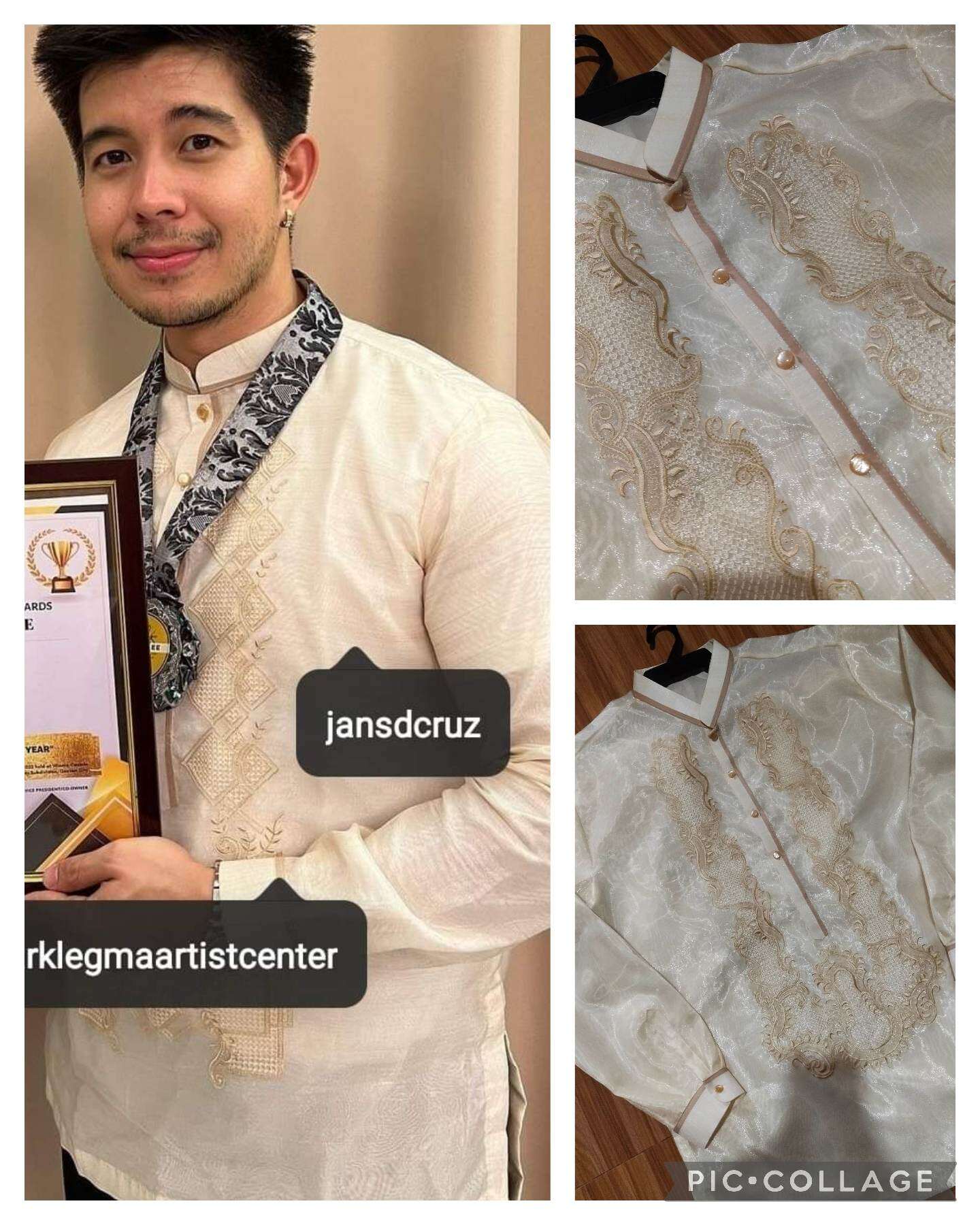 Chinese Collar Pinya Organza Barong Tagalog for Men | Lazada PH