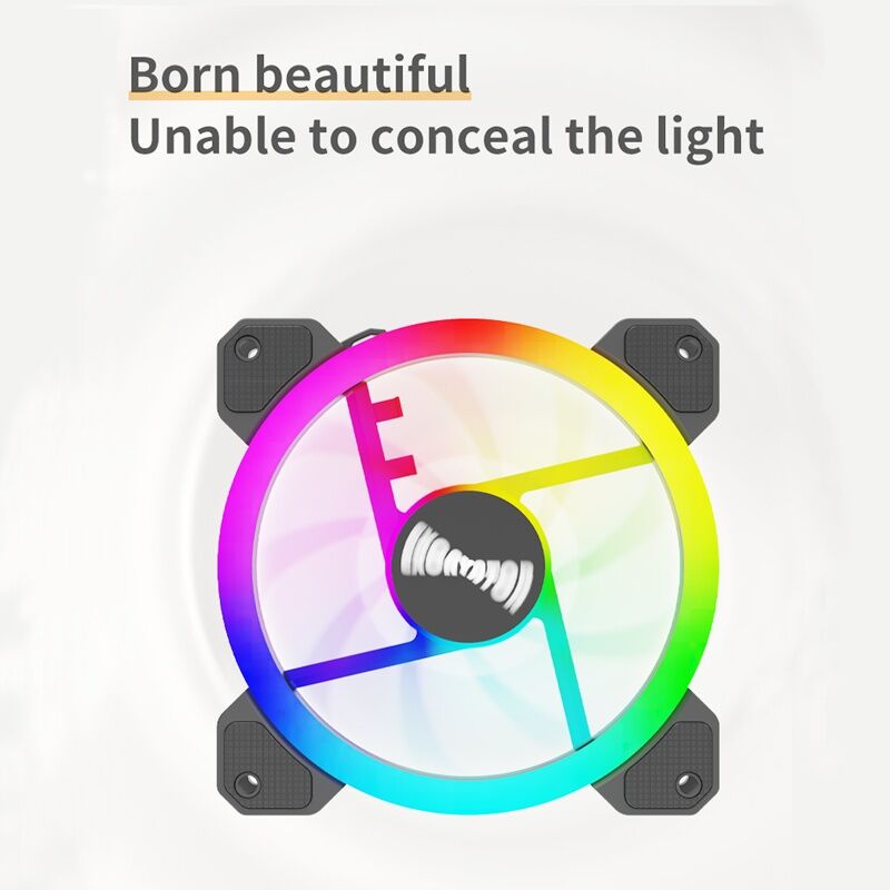 120mm 12V RGB Fan Computer Case PWM CPU Cooler Water Cooling Fan ...