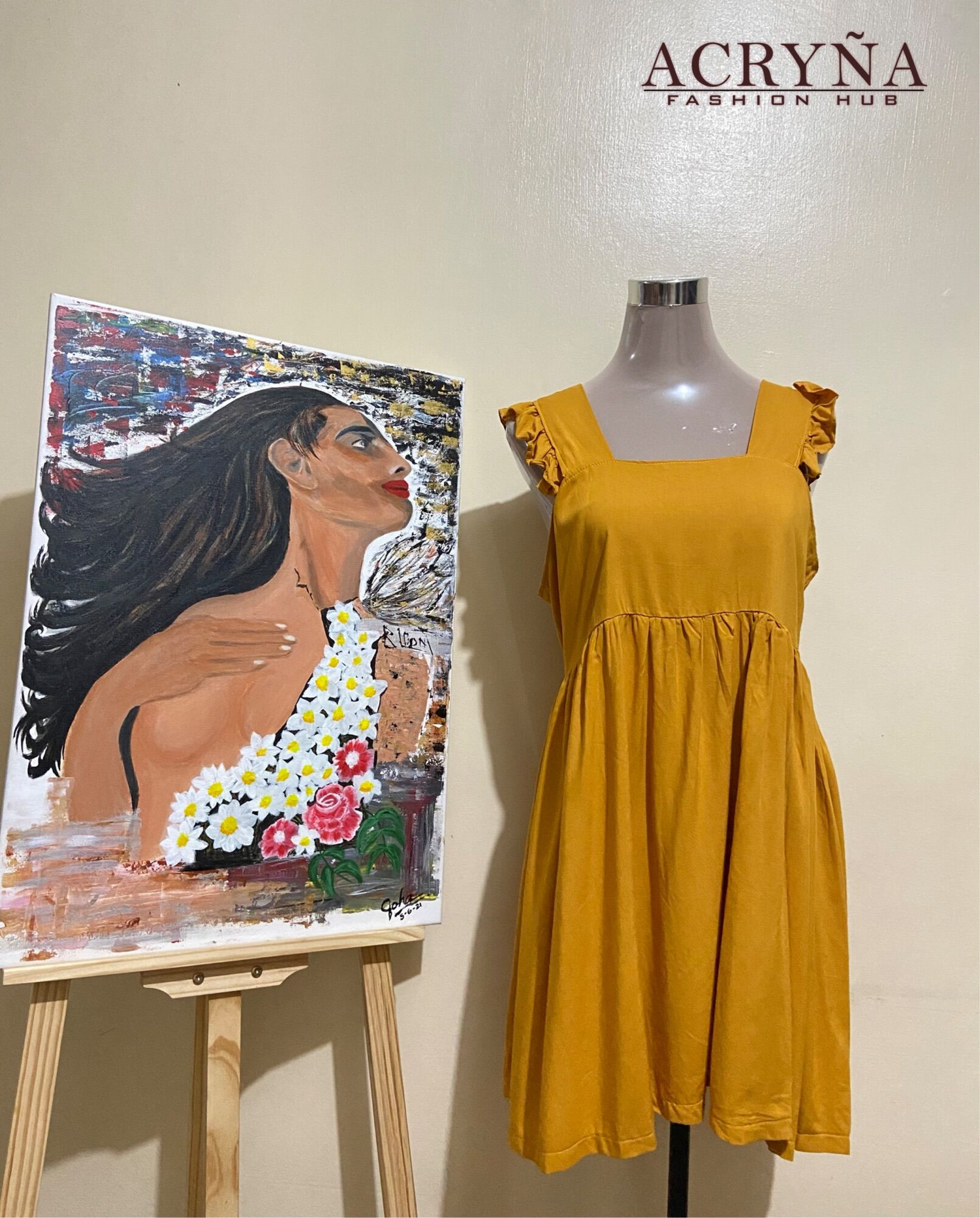 SUZY Square Neck Dress | Acryña Fashion Hub | Lazada PH