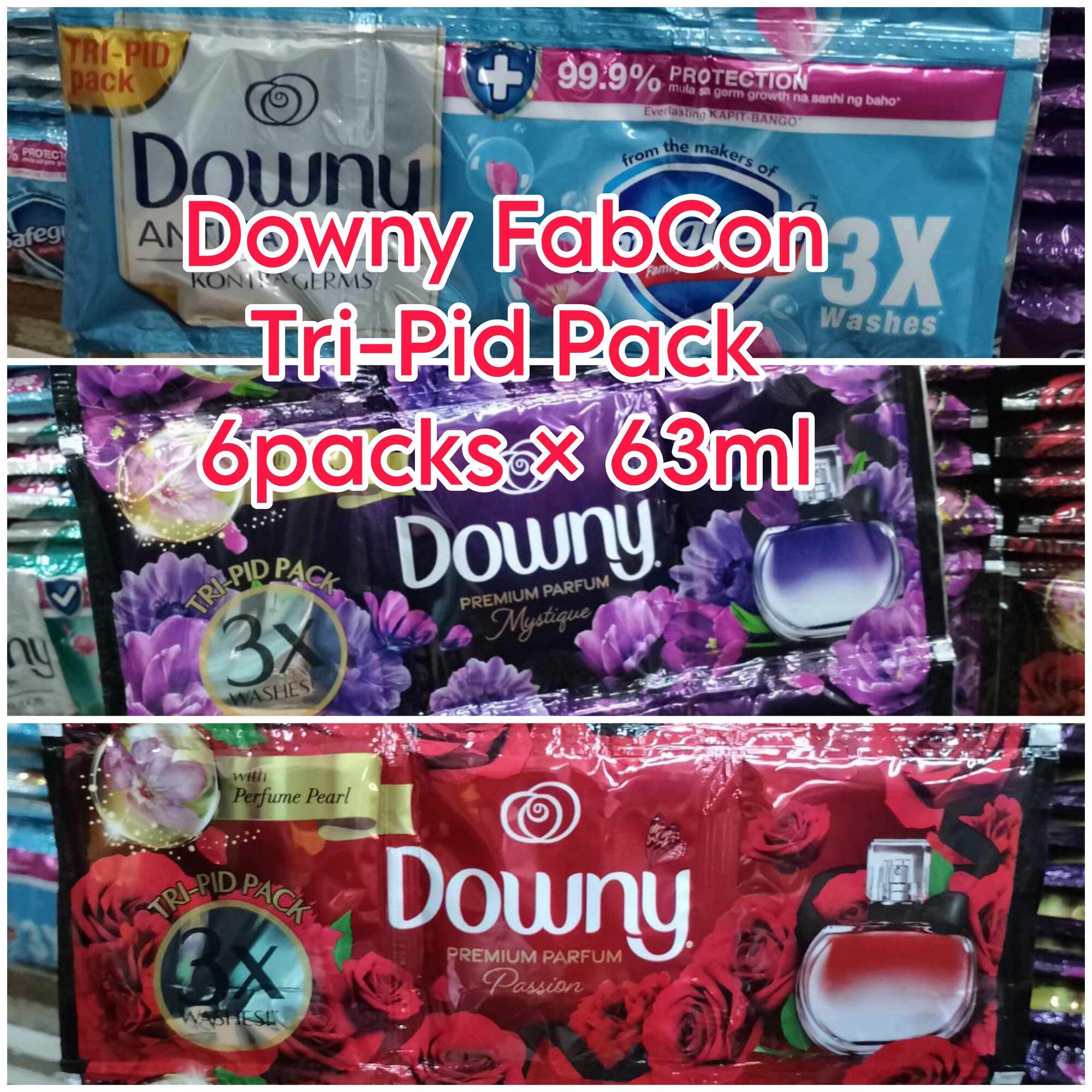Downy Fabric Conditioner Tri-Pid Pack 6packs x 63ml Long lasting Bango ...