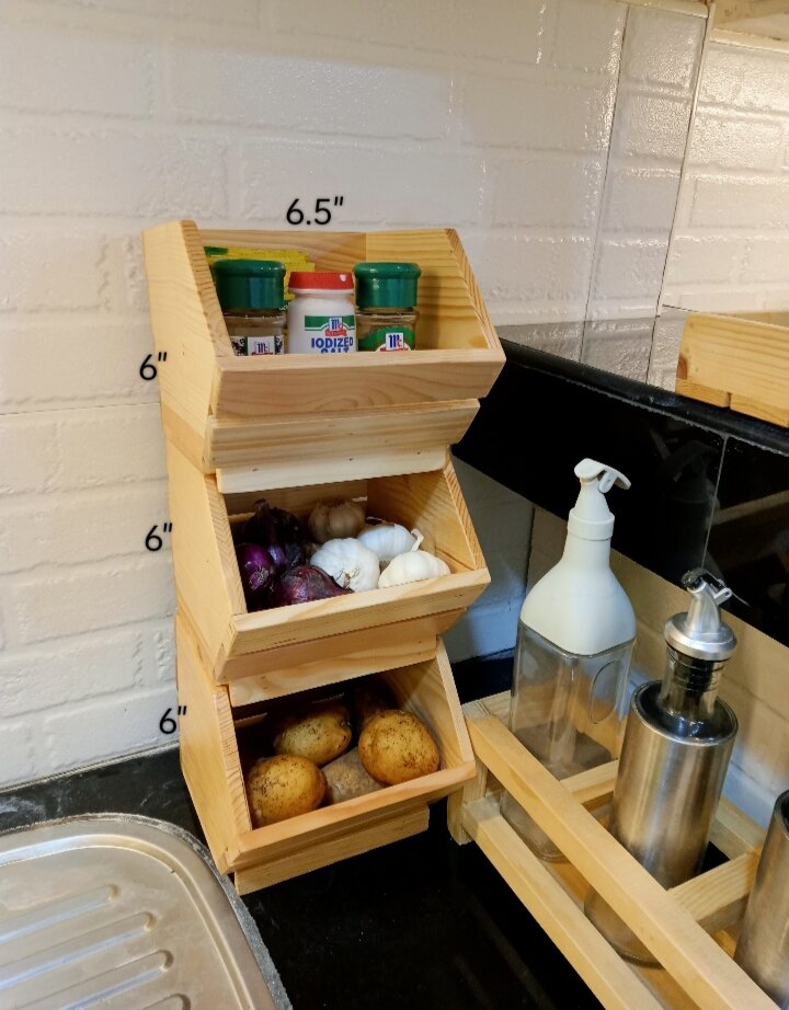 Wooden Stackable Multipurpose Crates 3 Layer Set Varnish | Lazada PH