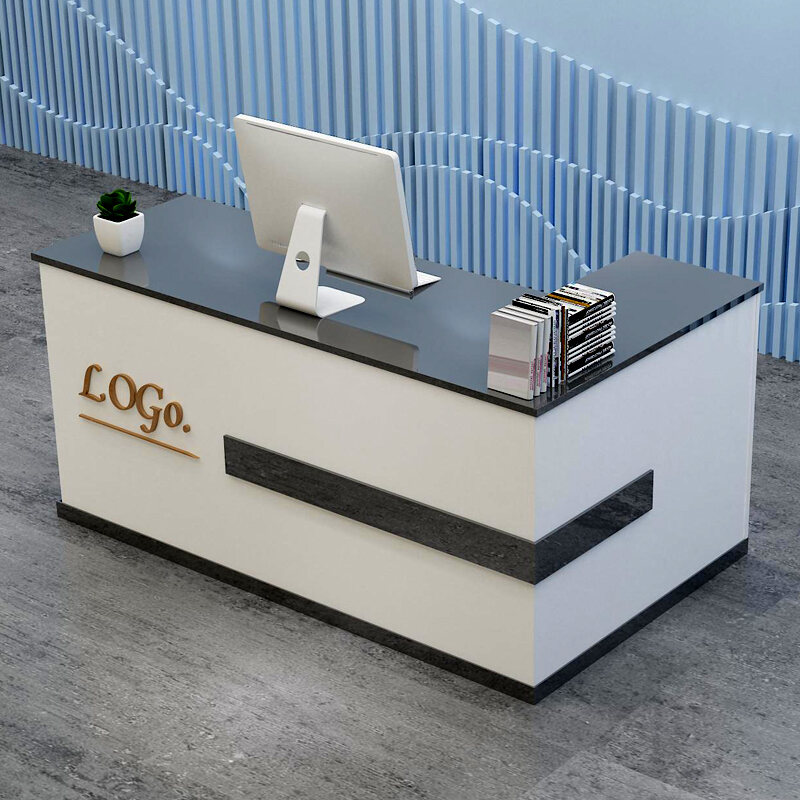 Cashier Desk Simple Modern Company Reception Desk Paint Training Bar ...