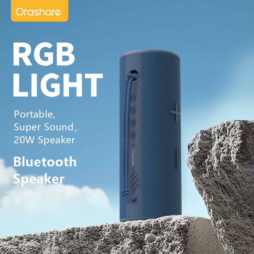 Orashare BS04 Bluetooth Speaker 20W Super Sound TWS Subwoofer Speaker Dual Wireless Speaker With ...