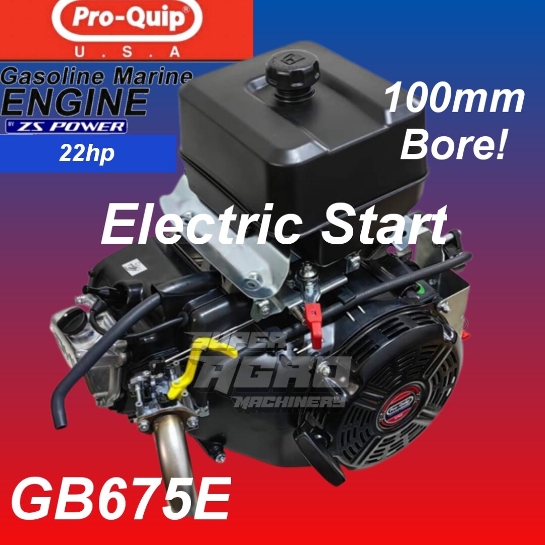 Proquip 22hp GB675E Electric start high speed gasoline engine 100mm ...