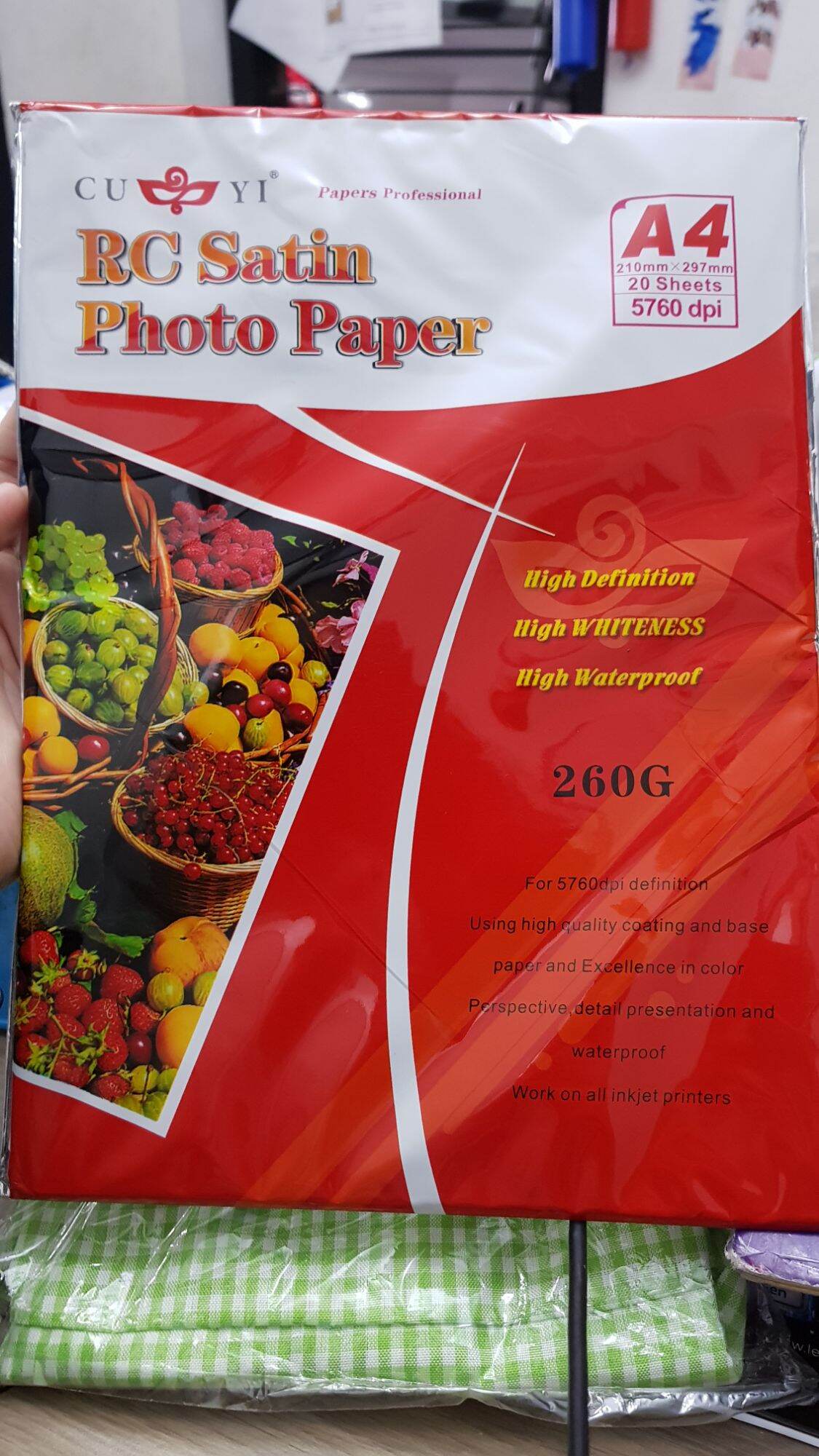A4 Cuyi RC Satin Photo Paper for Photography Printing Album Photobooth ...