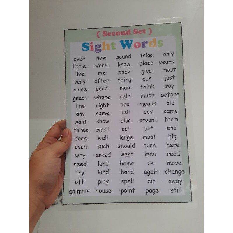 ENGLISH & TAGALOG Reading Charts a4 size laminated | Lazada PH