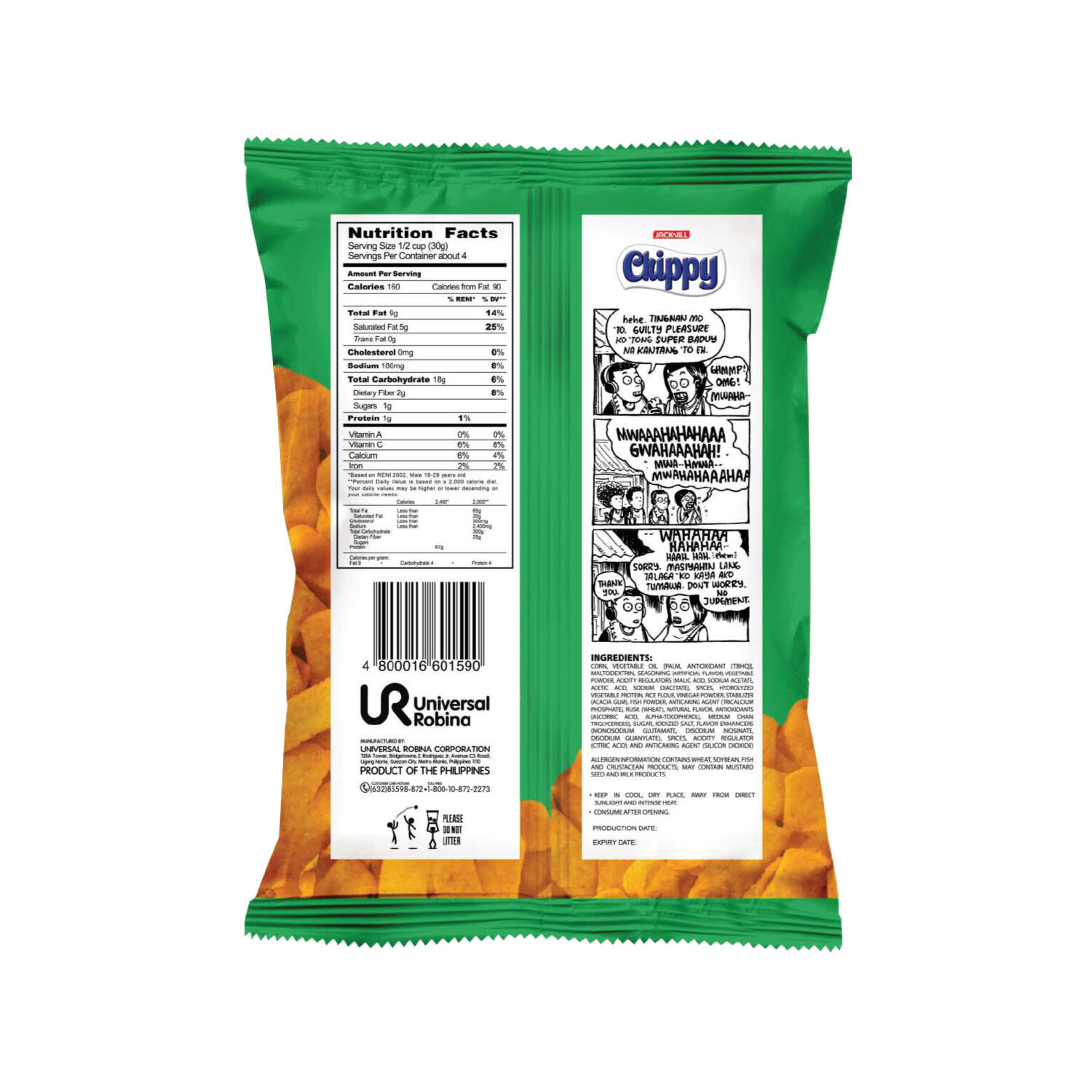 Chippy Garlic & Vinegar Flavored Corn Chips 108g | Lazada PH