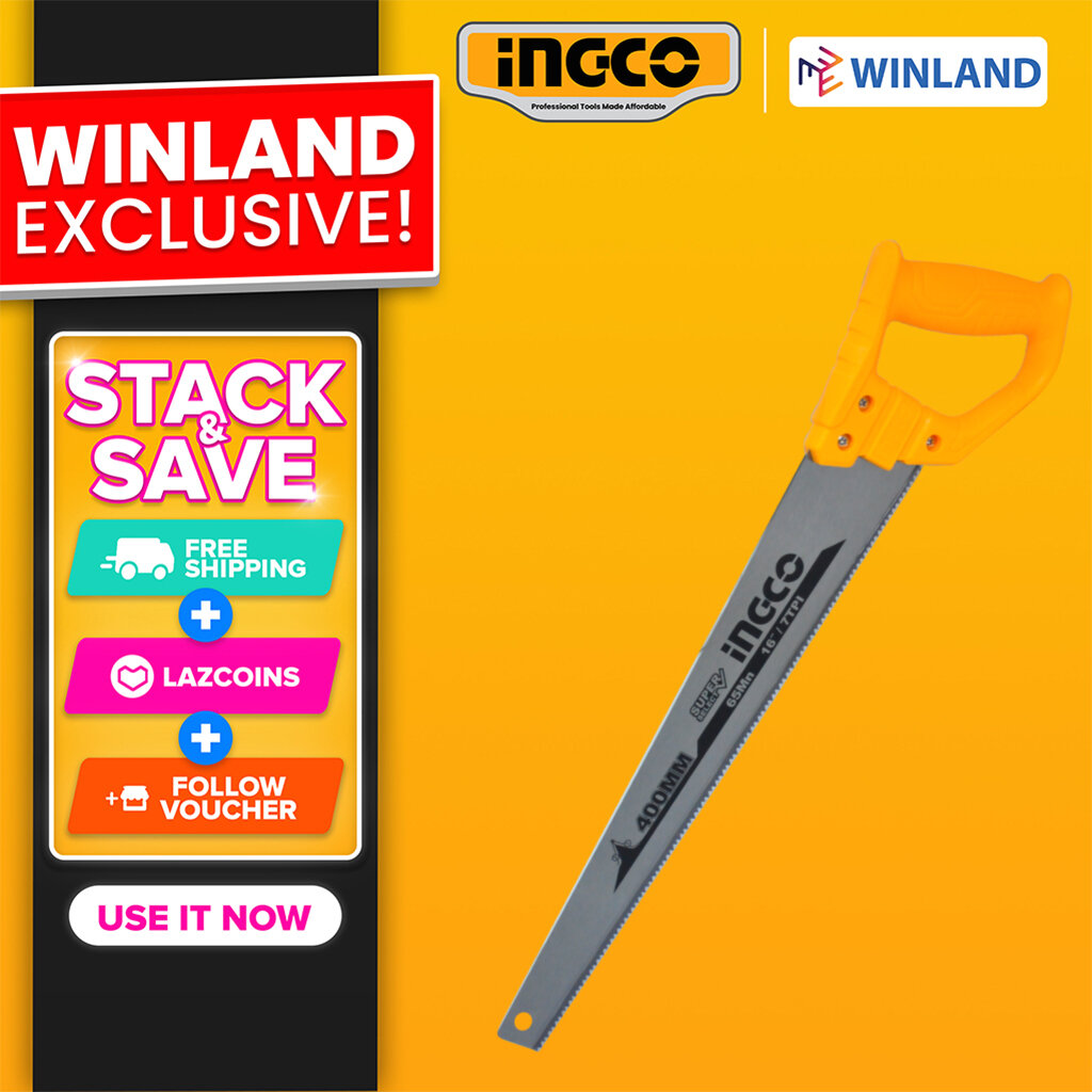 Ingco by Winland Fast Cut Hand Saw 16" Saw for Cutting Wood HHAS48400 ...