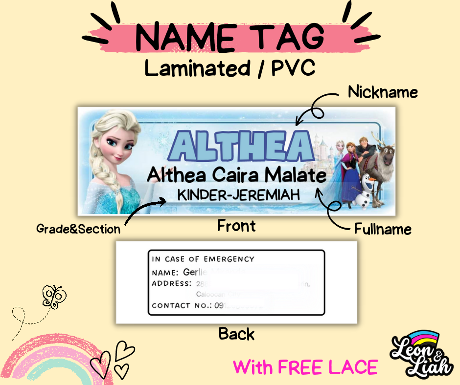 NAME TAG LAMINATED OR PVC | Lazada PH