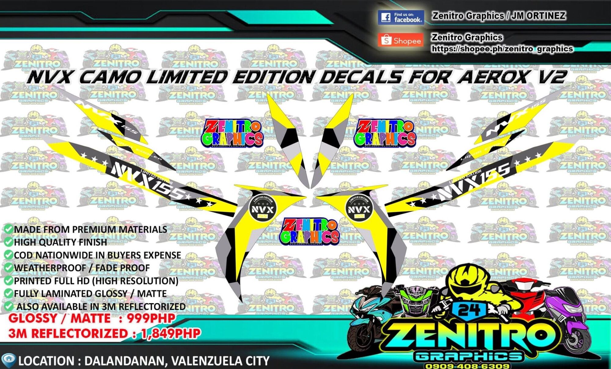 Camouflage design decals for aerox V2 | Lazada PH