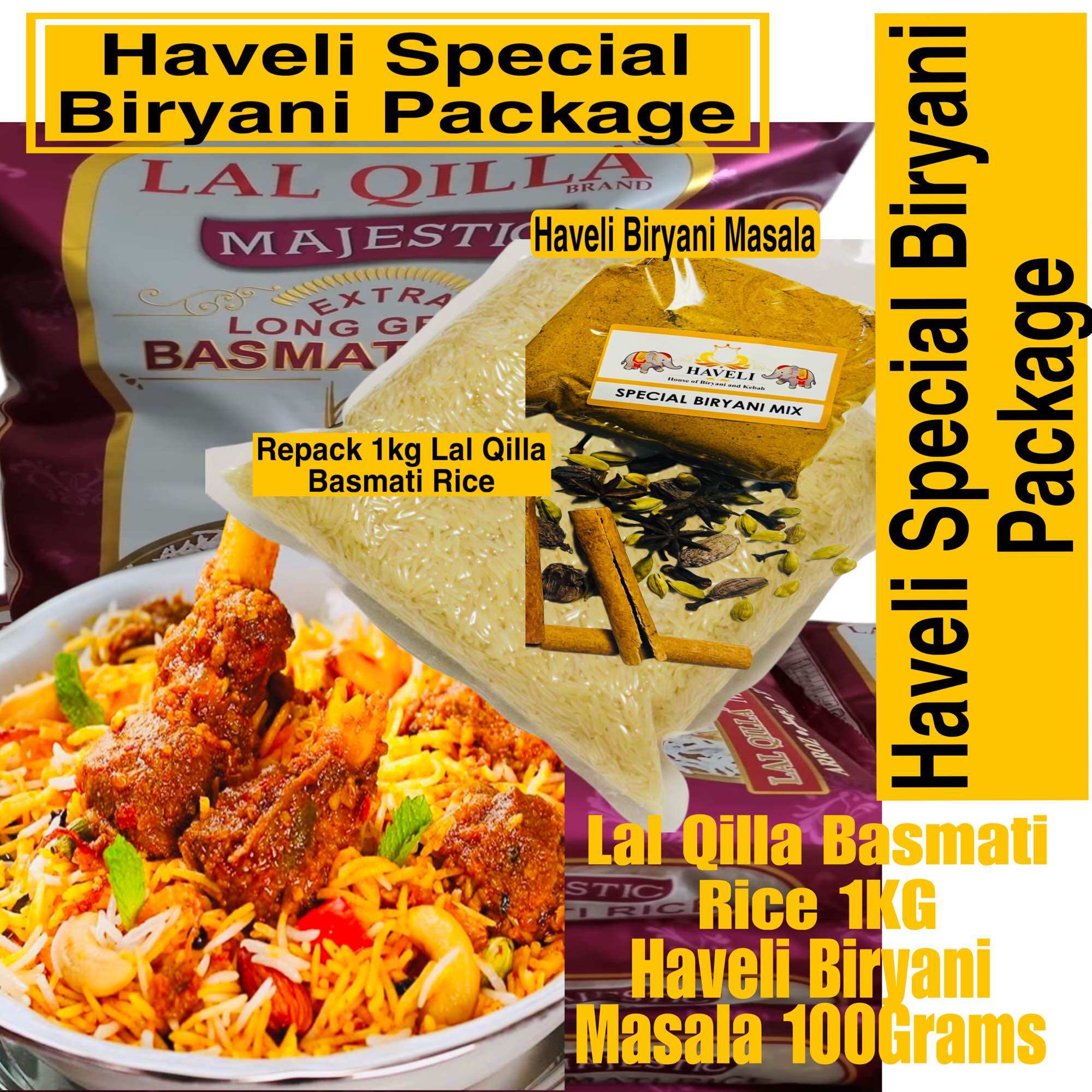 Haveli Special Biryani Package Basmati Rice And Spice Mix Ingredient ...