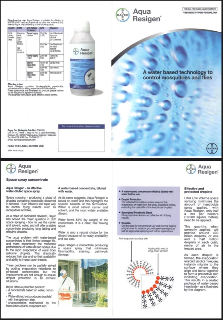 Bayer Aqua Resigen® S-bioallethrin Insecticide Permethrin Pesticide ...