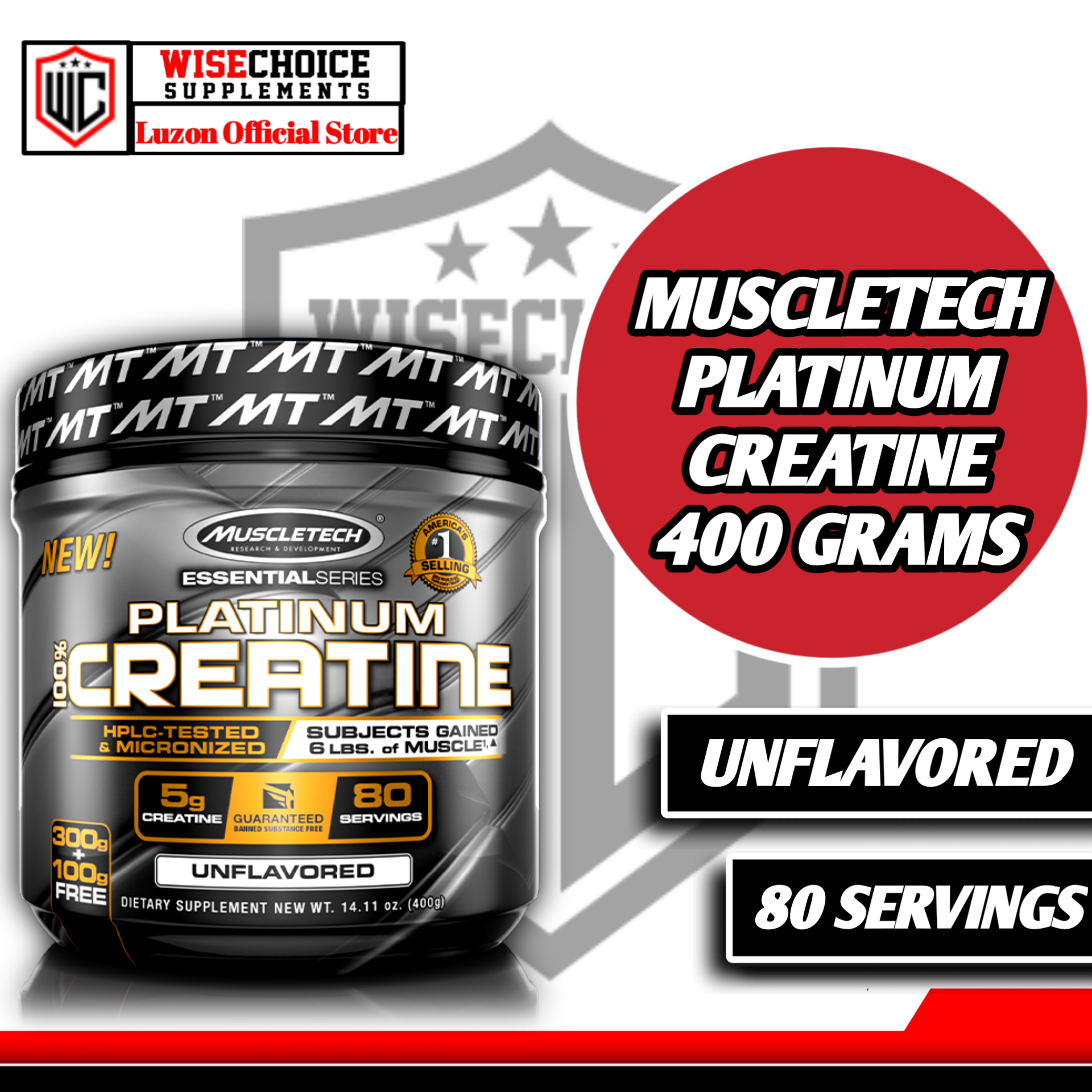 MUSCLETECH PLATINUM 100% CREATINE 400 GRAMS | Lazada PH