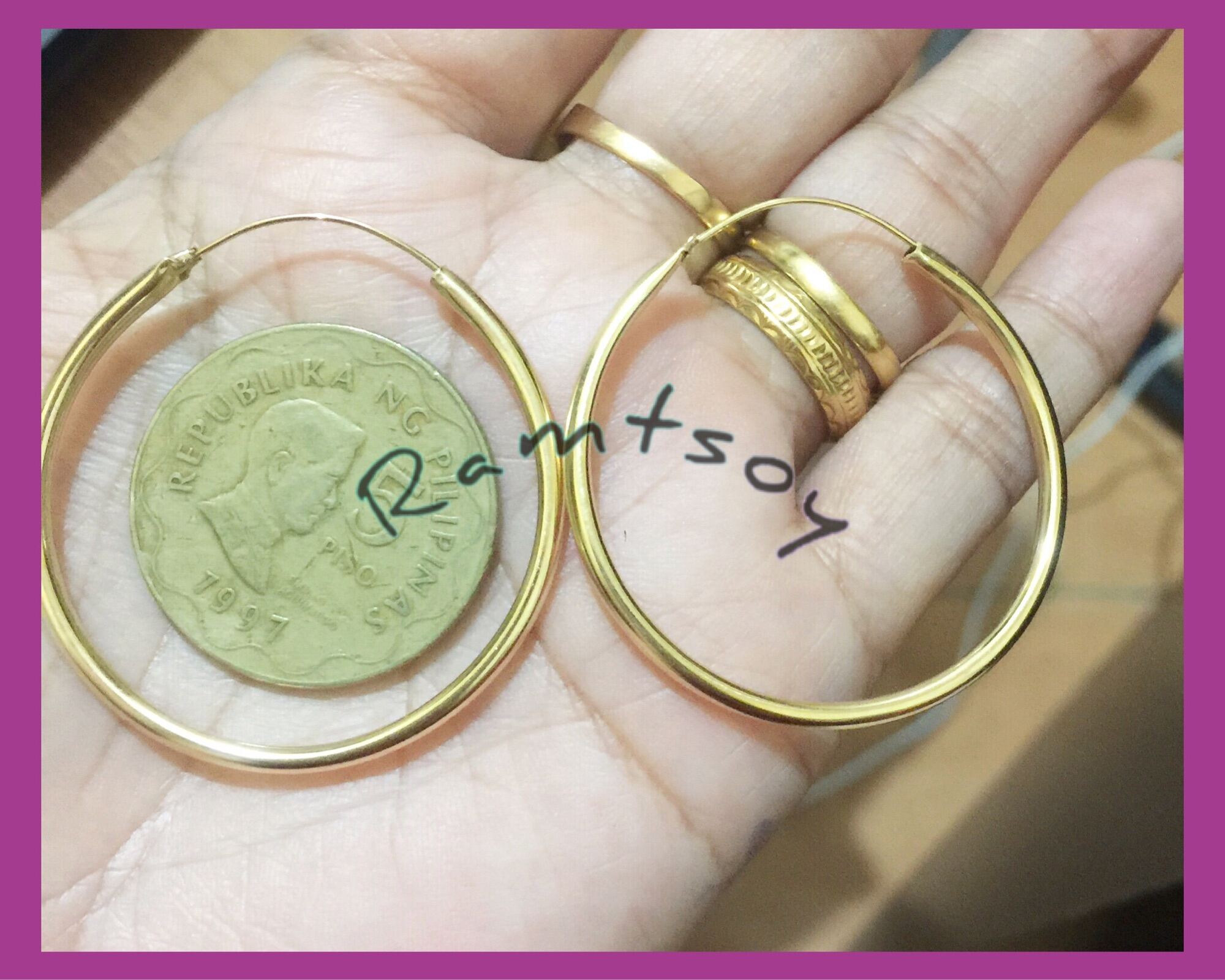 10k gold filled loop earing | Lazada PH