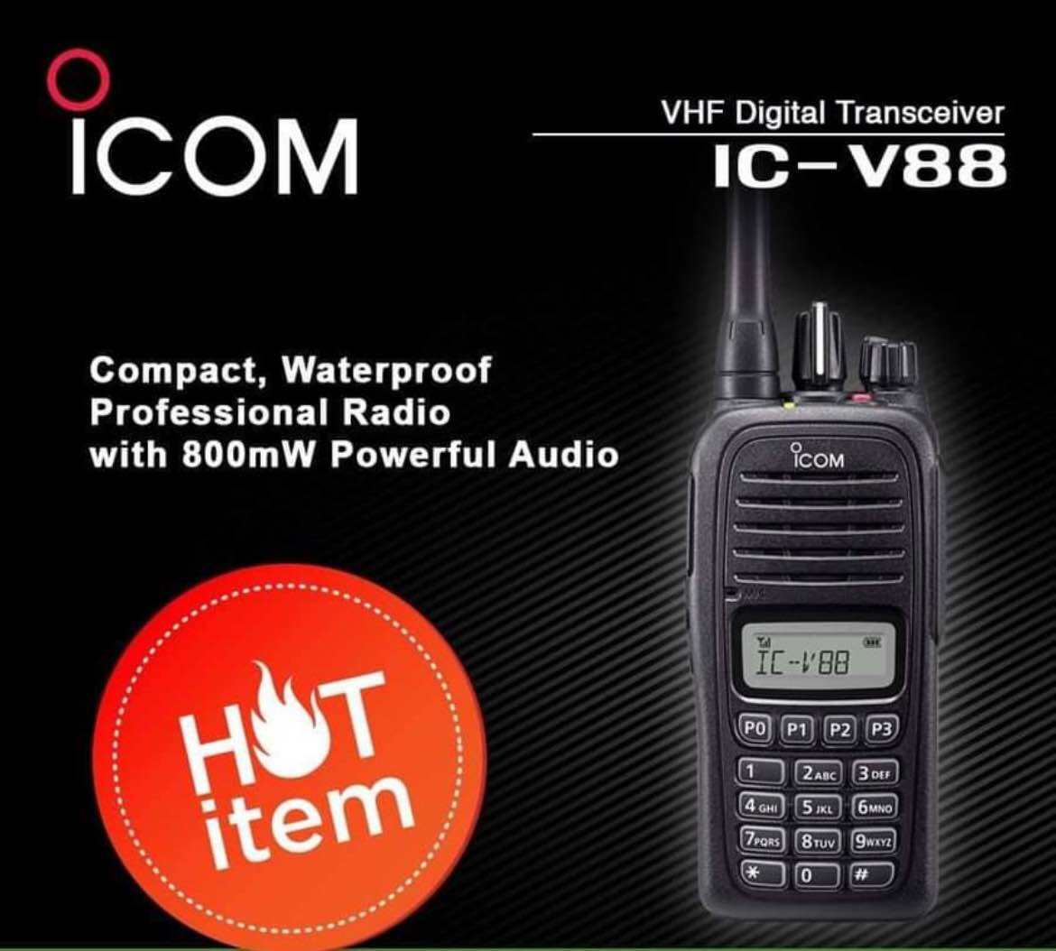 GENUINE ICOM IC-V88 VHF IP67 Waterproof and Dust-tight Protection with ...