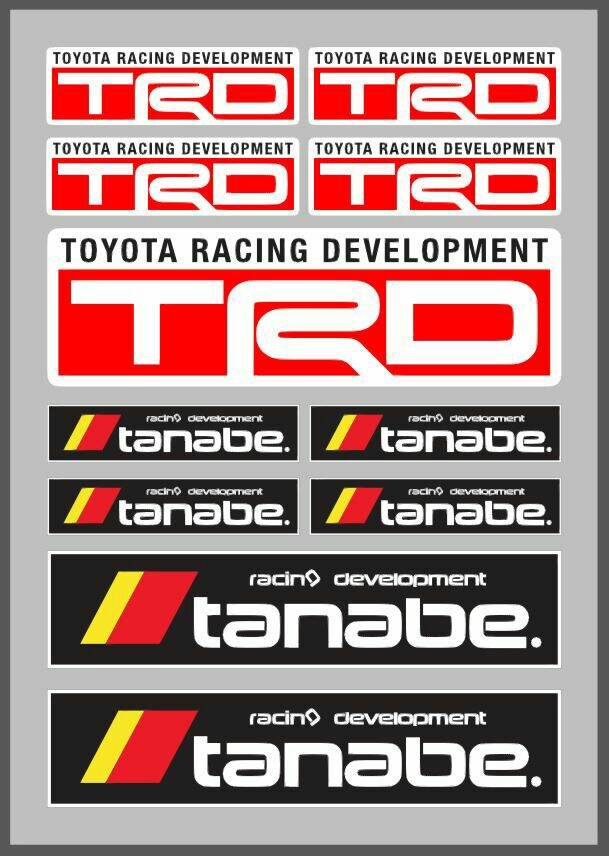 TRD TANABE DECAL STICKER A4 SIZE | Lazada PH