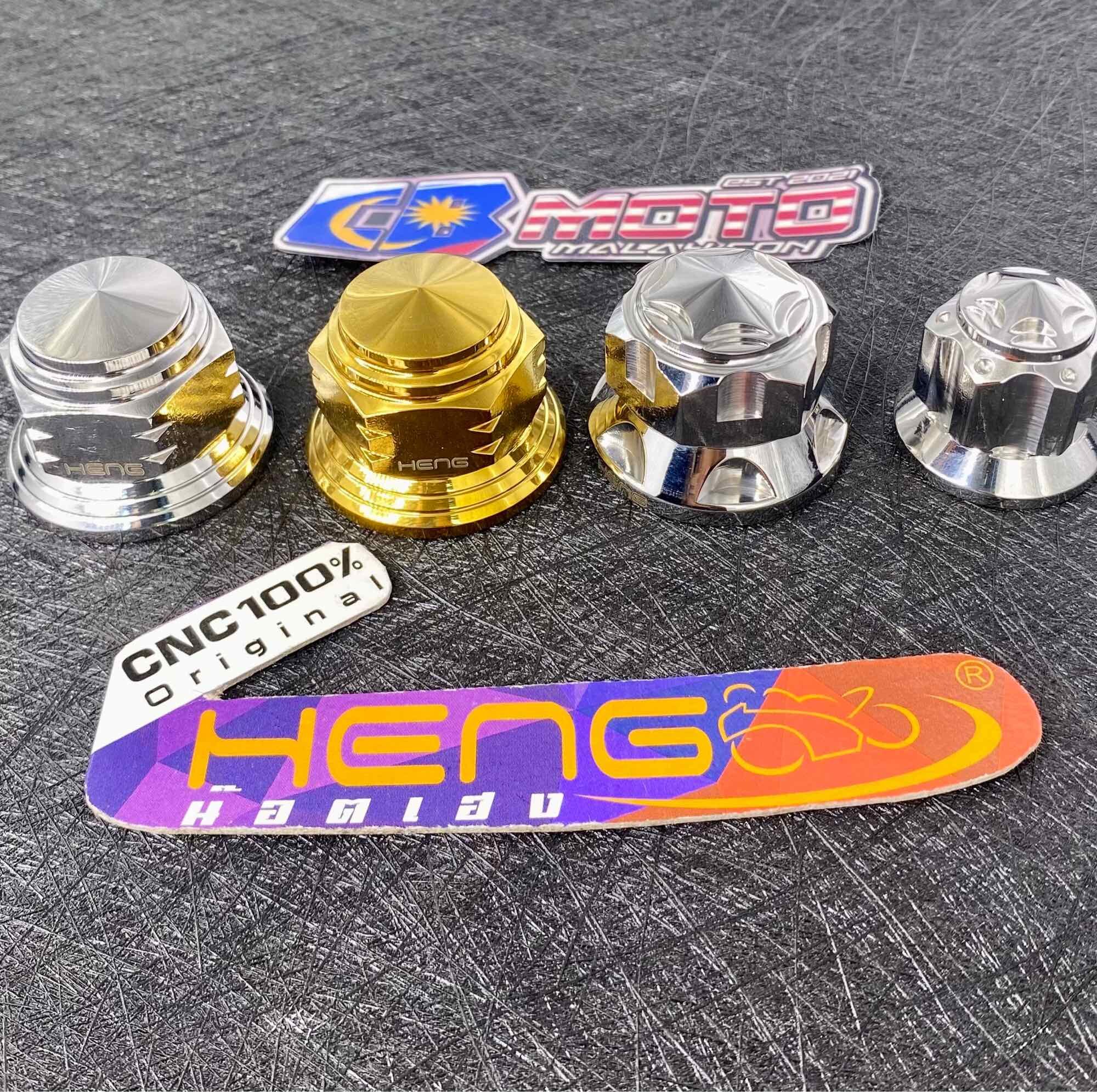 HENG REAR NUT FOR NMAX V1, V2, & V2.1 / AEROX V1 & V2 CNC TITANIUM ...