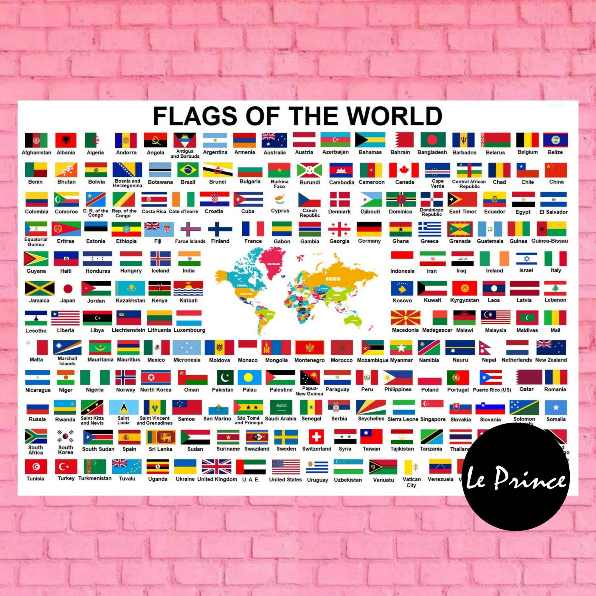 FLAGS OF THE WORLD CHART - A4 Size - Laminated Educational Wall Chart ... FLAGS OF THE WORLD CHART - A4 Size - Laminated Educational Wall Chart ...