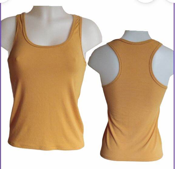 LADIES PLAIN COTTON RACER BACK TOPS/ SANDO/SLEEVELESS/ LADIES BLOUSE ...