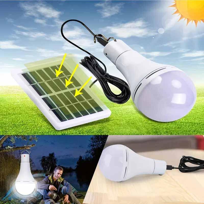 LED Solar Light Bulb USB Charging Multifunctional Outdoor Garden ...